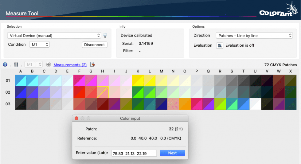 ColorAnt | Measure | ColorLogic Online Help