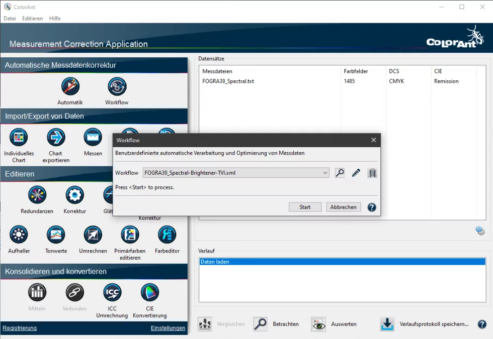 ColorAnt | Workflow DE | ColorLogic Online-Hilfe