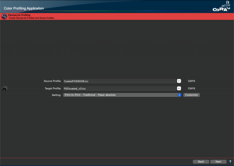 CoPrA | DeviceLink Profiling | ColorLogic Online Help